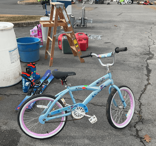 Kent kids bike, rubber grip handlebars, whitewall tires, some cosmetic ...