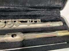 Bundy flute, made in the USA, featuring silver-plated construction ...