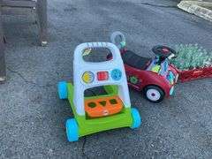 Fisher Price kids walker toy and radio Flyer life’s foot powered car ...