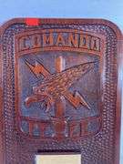 Wood carved Comando FFEE plaque, 14x19.5” - Hash Auctions
