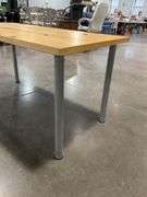 Table with wooden top and metal legs, Velcro attached to top, 29 ...
