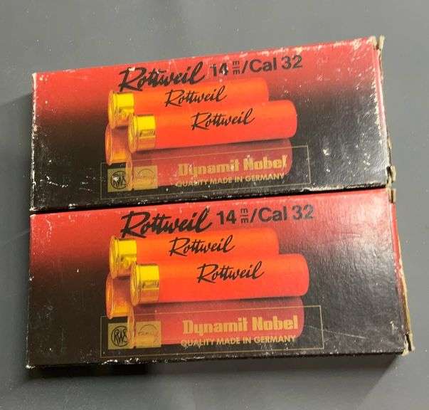 Rottweil 32 cal shotgun shells 2 packs of 10 - Hash Auctions