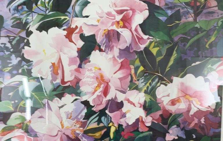 “Garden Party” water color print by Frank Corley, #188/1000, artist ...