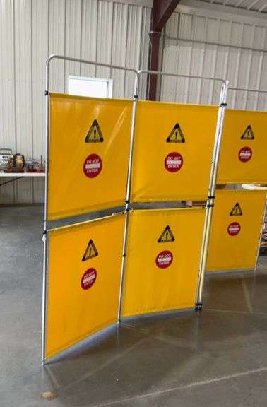 Large safety barricades 4 panels 10’4”x7’tall DO NOT ENTER - Hash Auctions