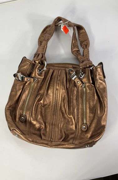 B Makowsky leather purse / bag. Copper color. - Hash Auctions