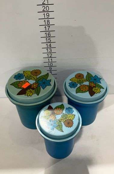Rubbermaid blue nesting containers - Hash Auctions