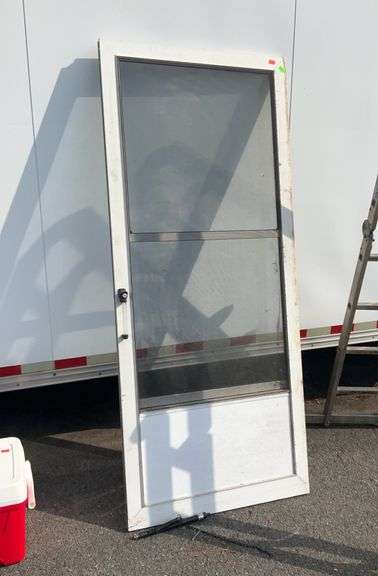 Storm Door, 36” glass view with screen. - Hash Auctions