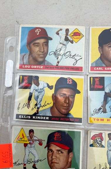 1955 Topps Baseball Cards 8 Cards - Hash Auctions