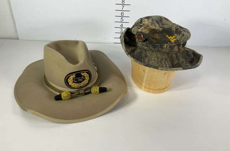 Wolf Mountain camo hat with flair. Civil War generals hat. - Hash Auctions