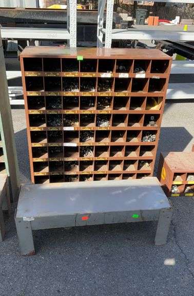 Lawson Hardware Organizer Bin with the footed floor stand, 72 bins ...