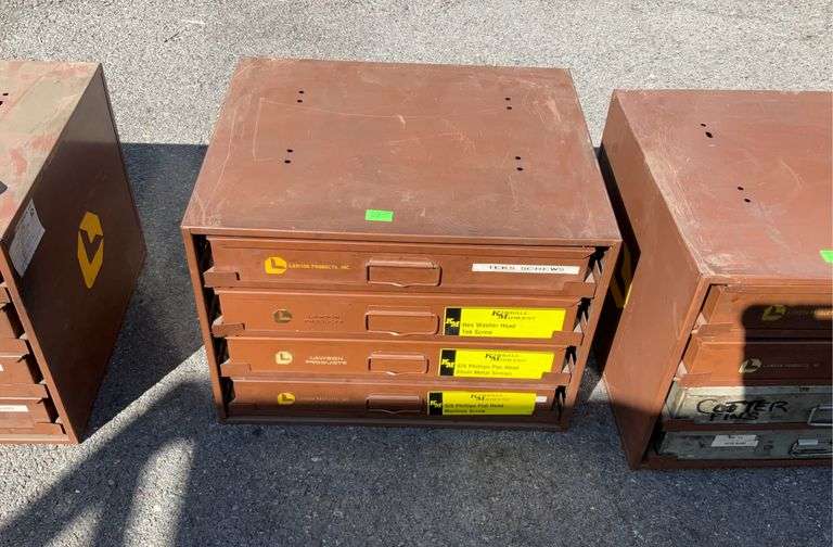 Lawson Four Drawer Hardware Organizer Cabinet, contents included see ...