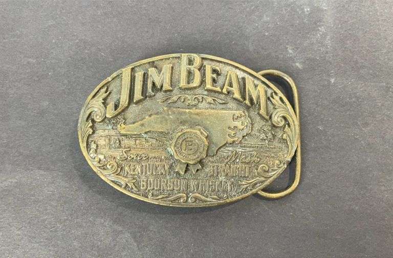 Jim beam limited edition 1996 belt buckle - Hash Auctions