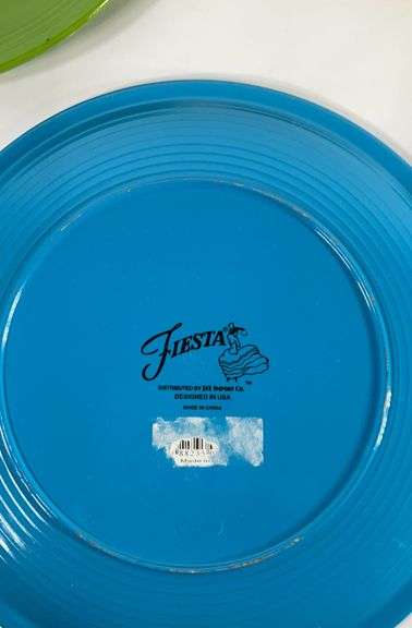 Five 13in Fiesta plates. - Hash Auctions