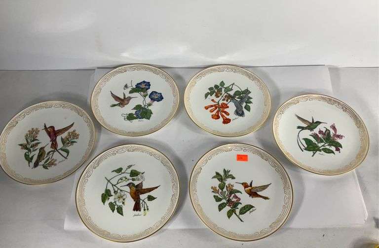 Six Edward Boehm Hummingbird Plates. - Hash Auctions