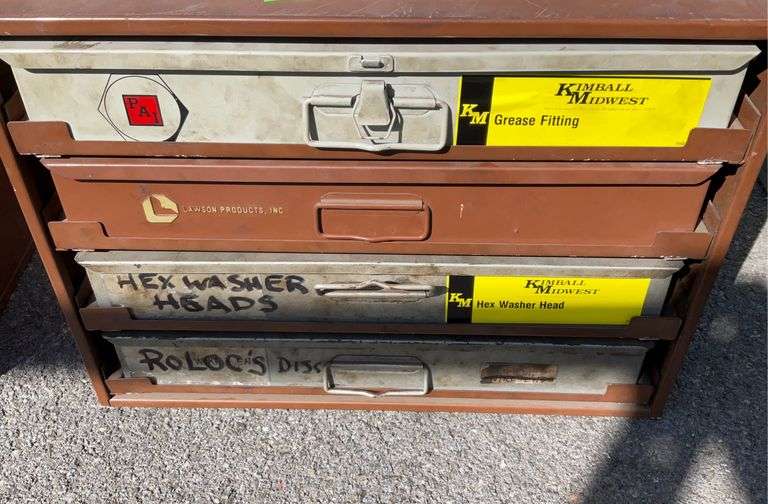 Lawson Four Drawer Hardware Organizer Cabinet, contents included see ...