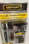 Defiant 2-pack LED flashlight and headlight. Manufacturer sealed ...