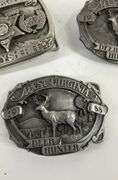 Three limited edition West Virginia Belt buckles two deer hunter No928 ...