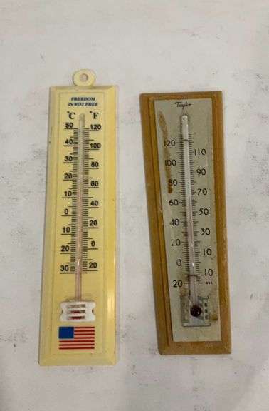 Two vintage thermometers. - Hash Auctions