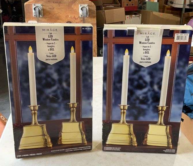 2 packs of mirage led window candles 4pc total - Hash Auctions