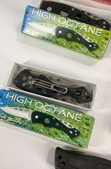 12 pocket knives, includes Matco tools,Re-Con specialist, high Octane ...