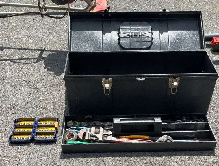 Professional tuff-box toolbox, poly body, with divided tray and some ...