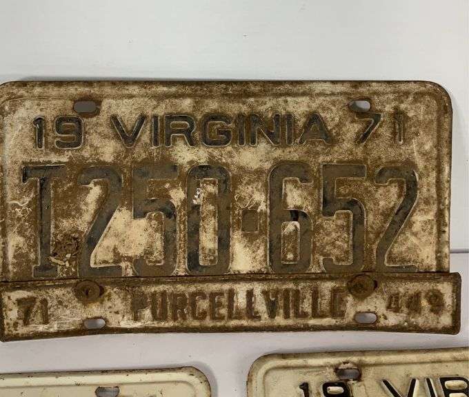 Four 1971 and one 1972 not matching Virginia plates. One has ...