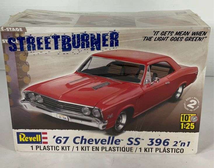 Revell ‘67 Chevelle SS 396 1/25 scale plastic model kit. Factory sealed ...