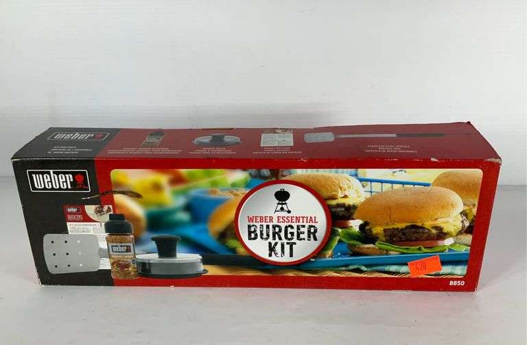 Weber essential burger kit. - Hash Auctions