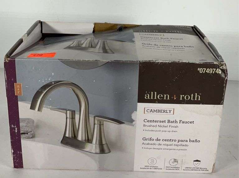Allen and Roth center set bath faucet. - Hash Auctions