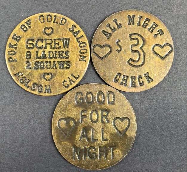 Three brothel tokens - Hash Auctions