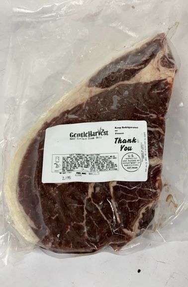 Beef sirloin steak, 2.195# about 1.5in thick - Hash Auctions