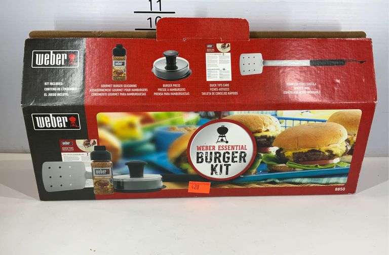 Weber essential burger kit - Hash Auctions