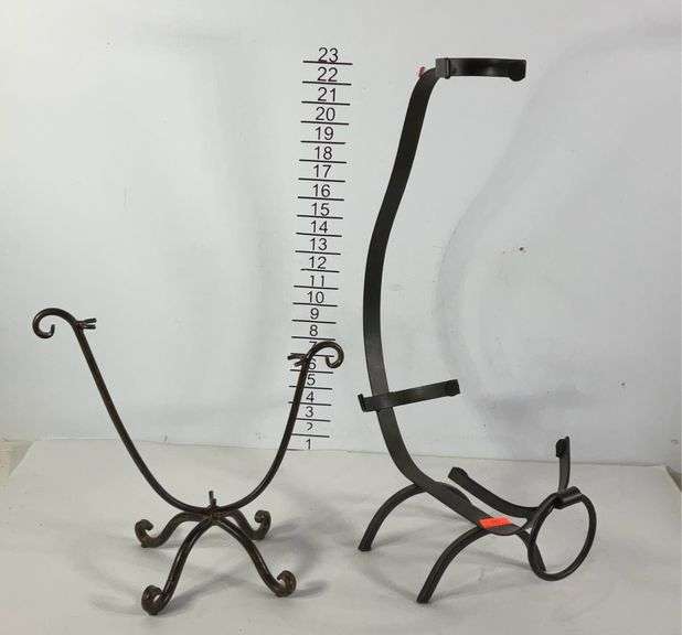 Black Wrought Iron Cradle for Extra Large Bottle Terrarium Stand Holder ...