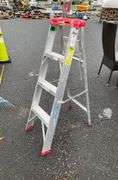 Werner aluminum ladder, damaged, sells for scrap aluminum - Hash Auctions