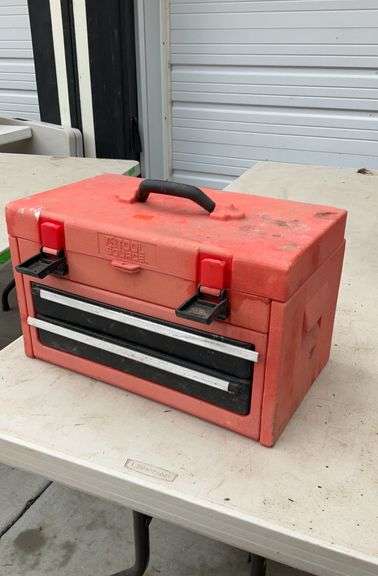 Tool source poly toolbox, with side handles and top handle, 11”H 18”L x ...