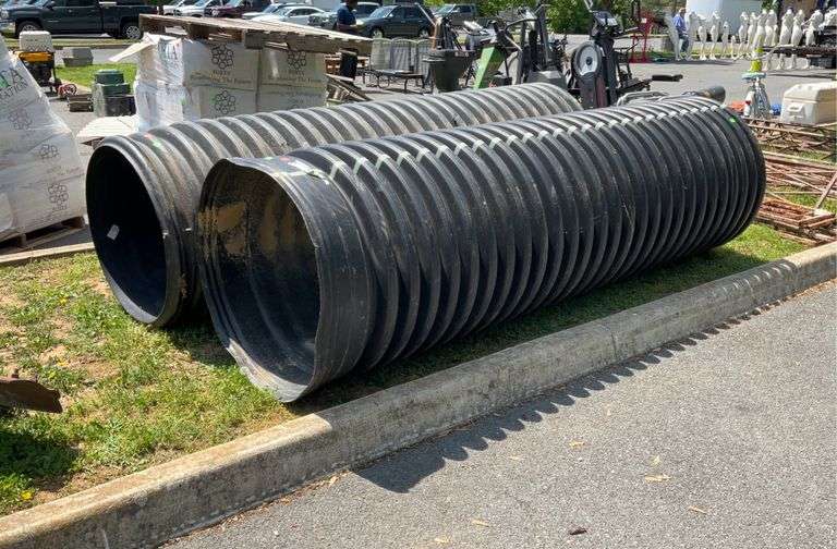Two poly Culvert Pipe, 30”:dia, 9 foot long each. They would make good ...