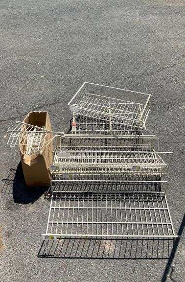 Store Display Wire basket with dividers, two are 23x15”, five are 30x15 ...