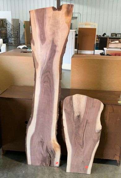 2 slabs of Walnut wood. 6’2”x18”x3/4”/ 3’1”x18”x3/4” - Hash Auctions
