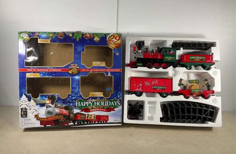 EZTech Christmas decor Happy Holidays Express train - Hash Auctions