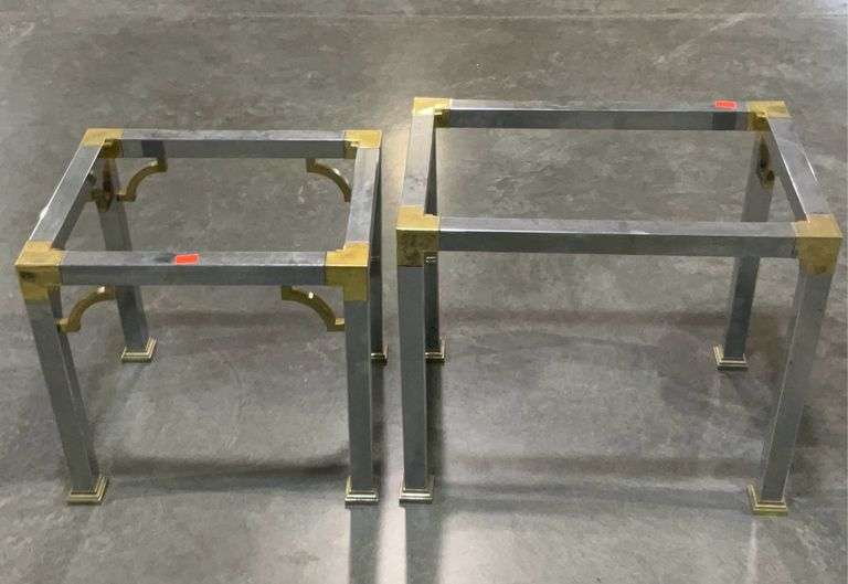 Set of 2 light metal nesting table frames. 25x17x22” / 21x17x19” - Hash ...