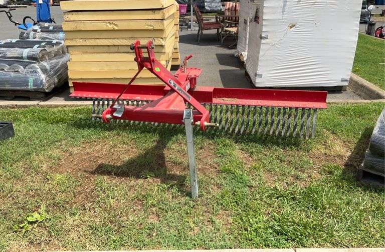 King Kutter Yard or York Rake -point tractor hitch type, 7 foot angle ...
