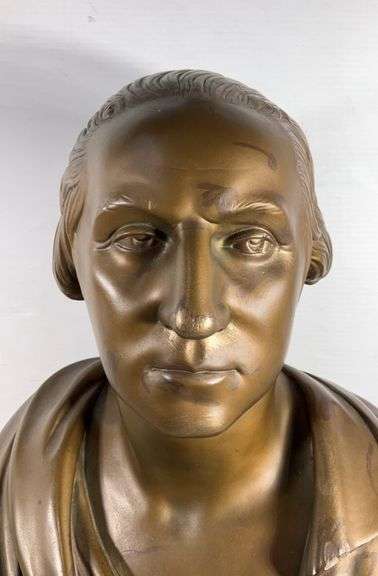 Heavy duty plaster bust of George Washington, Bicentennial Commission ...