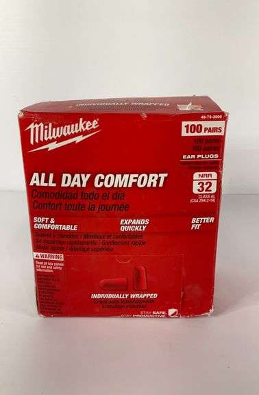 Milwaukee all day comfort ear plugs. Box does not appear opened. - Hash ...