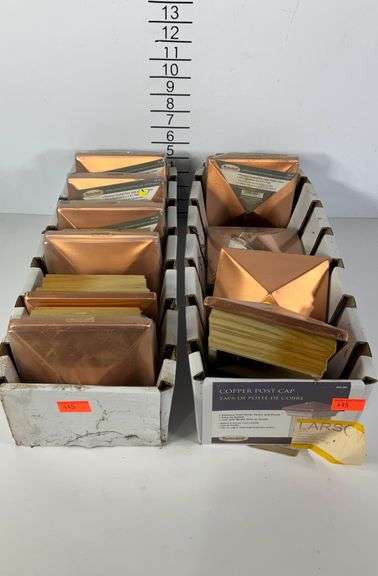 10 copper post caps. - Hash Auctions
