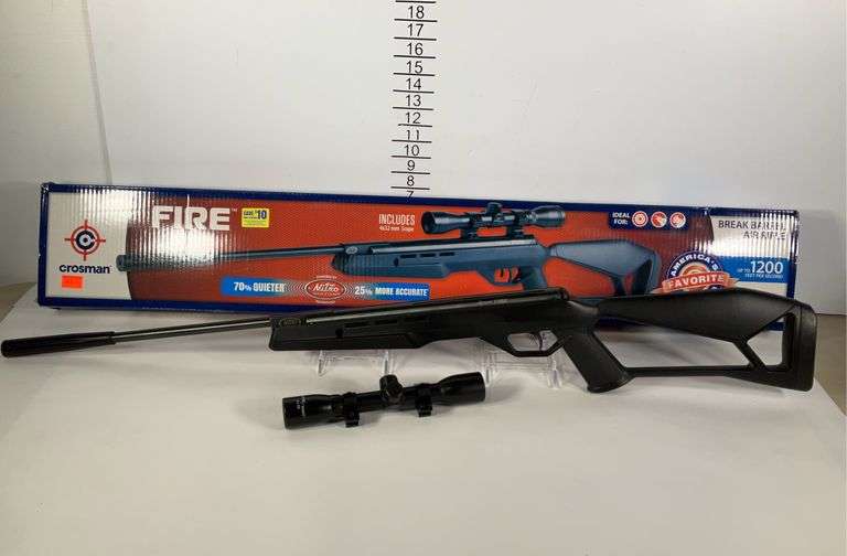 Crosman Fire Break Barrel Air Rifle. Nitro Piston. Includes scope ...