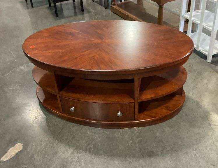 Somerton Dwelling Oval 3 tier coffee table 1 drawer 4’x2’6”x1’17 ...