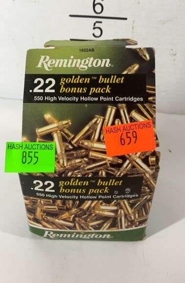 Ammo, remington .22 golden bullet 550 high velocity hollow point - Hash ...
