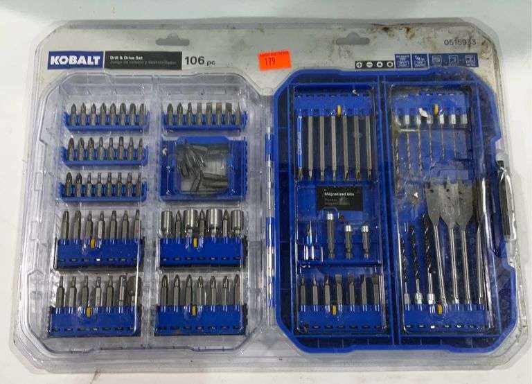 106pc Kobalt drill and drive set. - Hash Auctions