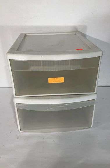 Two Sterilite plastic storage drawers - Hash Auctions
