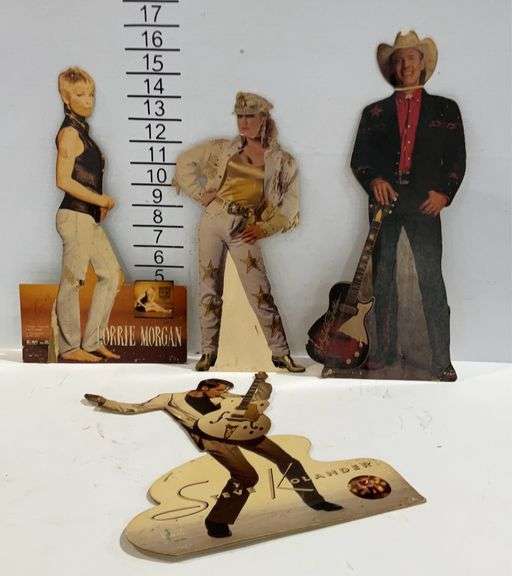 4 cardboard cutouts, country music singers, from the closed rainbow ...